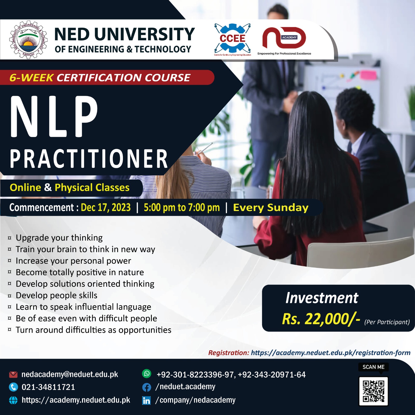 NLP practitioner | NED Academy - CCEE | CMPP